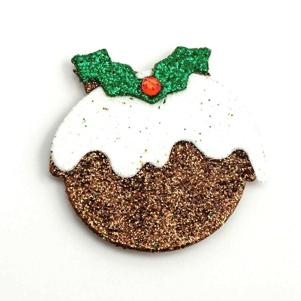 Italian Options - Glitter Christmas Pudding Card Toppers - Pack of 8 ...